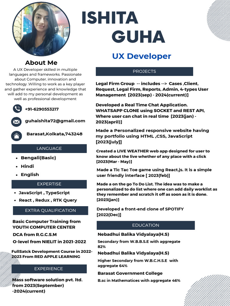 ResumeOFishita | PDF | Application Software | Java Script