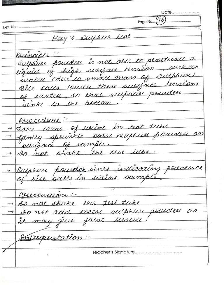 Hay Sulphur Test | PDF