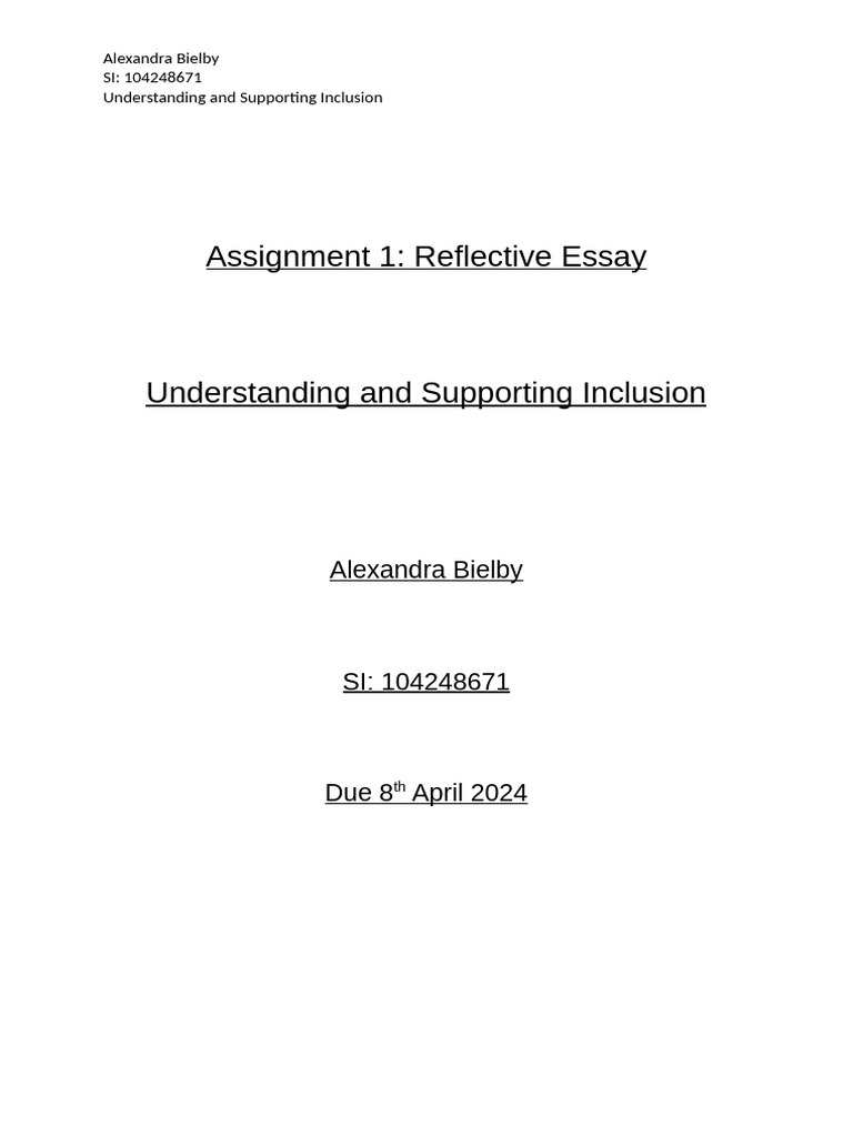 Understanding and Supporting Inclusion FINAL | PDF | Inclusion ...