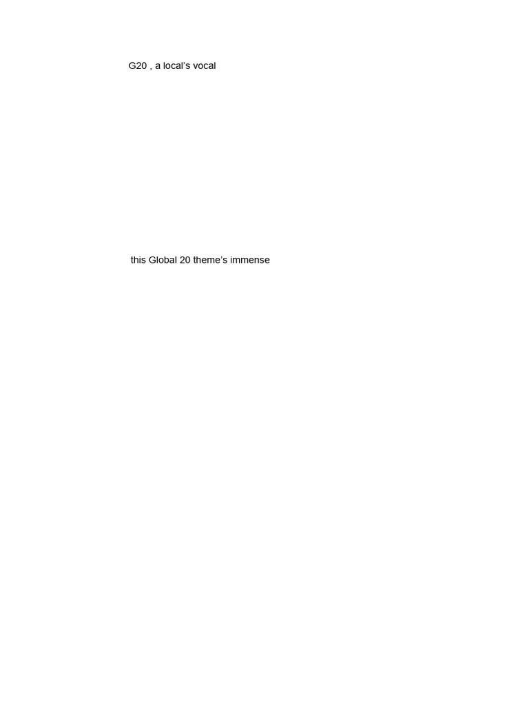 G20 Poem | PDF