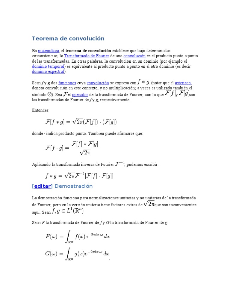 Teorema de Convolución | PDF