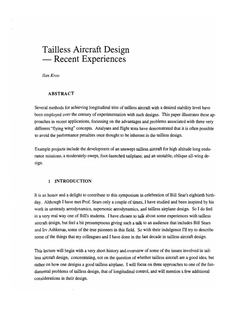 Kroo Tailless | PDF