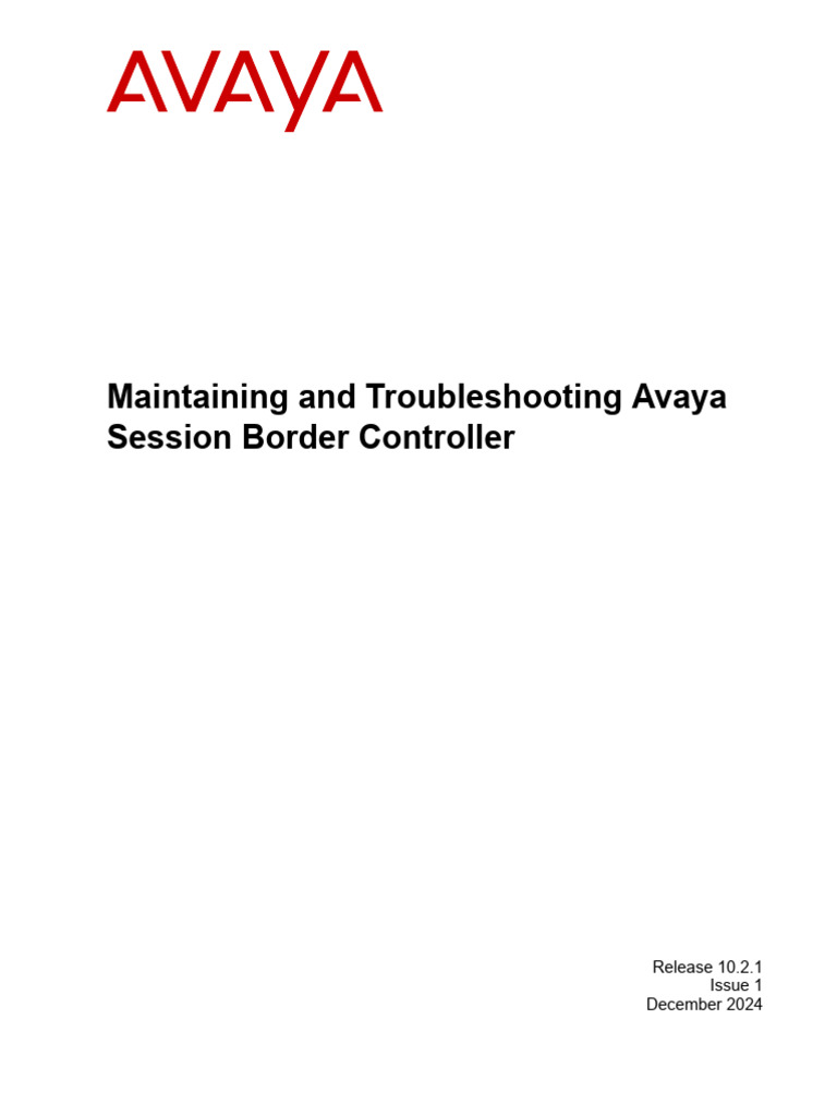 Avaya SBC Maintaining and Troubleshooting | PDF | Superuser | Command Line Interface