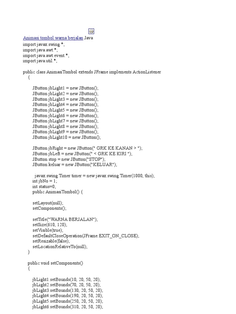 Java Button Animation Tutorial | PDF | Software Engineering | Computer Programming