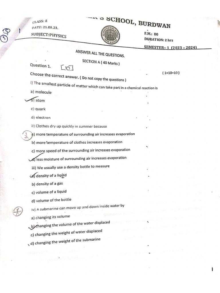 Physics class 8 | PDF