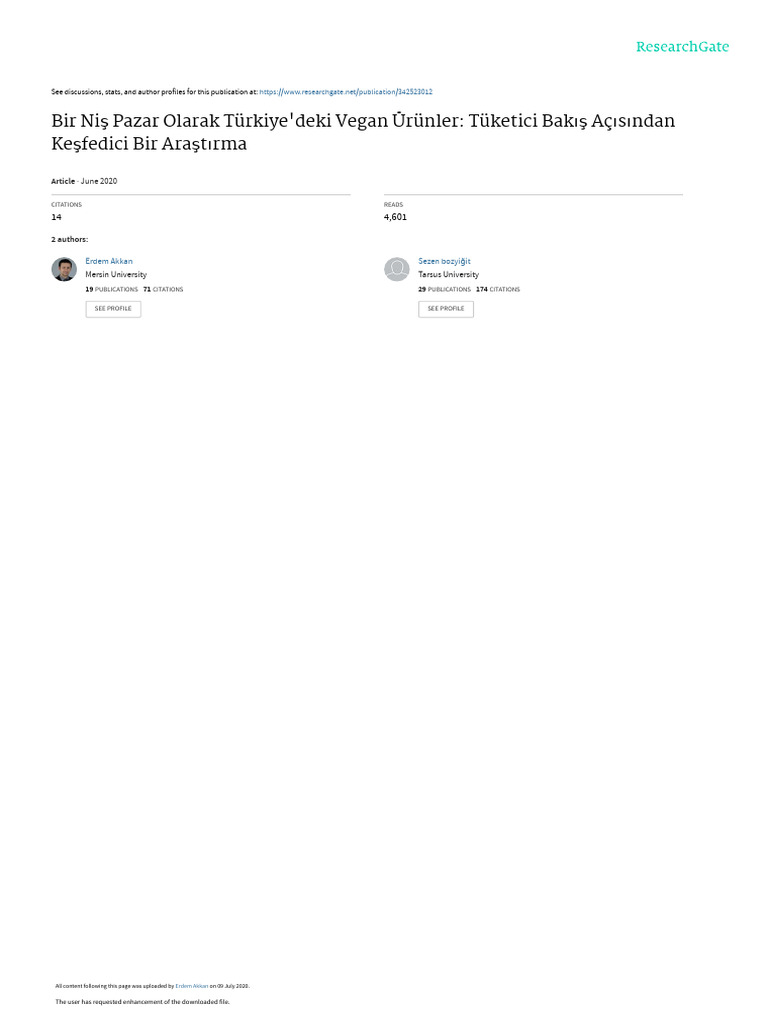 Makale 5, Akkan Ve Bozyiğit 2020 | PDF