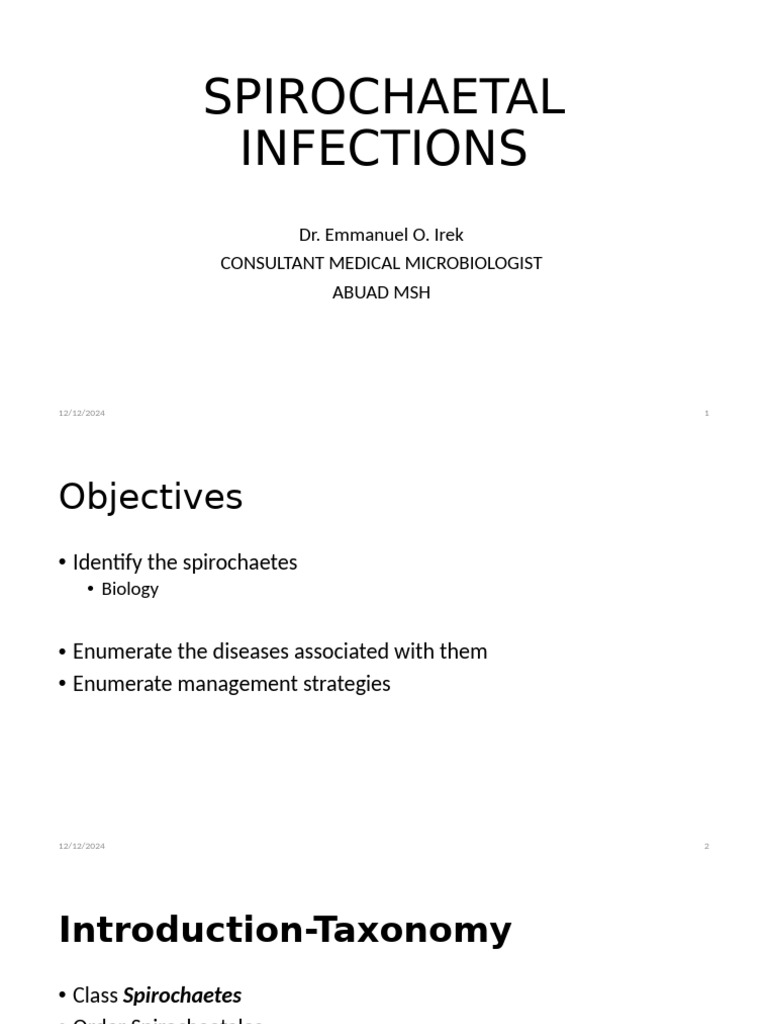 Spirochaetal Infections 400l | PDF | Lyme Disease | Medical Specialties