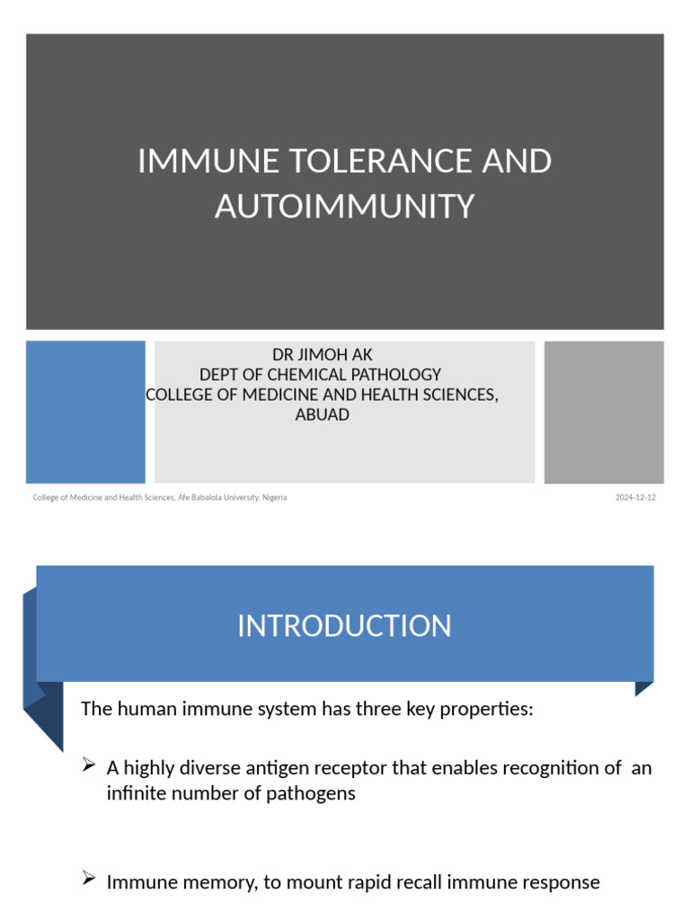 Tolerance and Autoimmunity2023 | PDF | Immune Tolerance | Autoimmunity