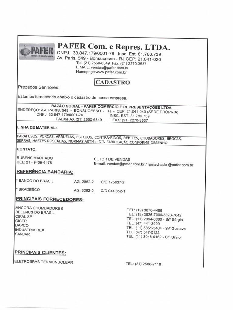 Cadastro Pafer.. | PDF