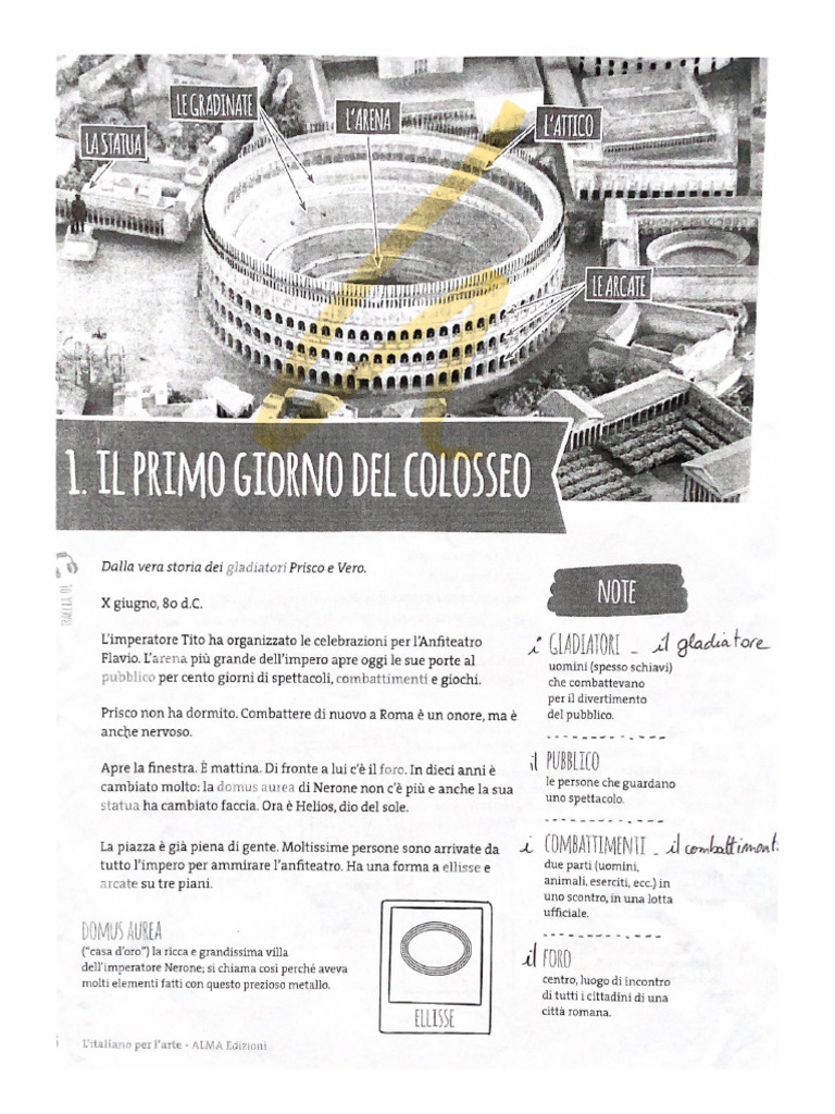 Unità 2 Primo giorno Colosseo | PDF