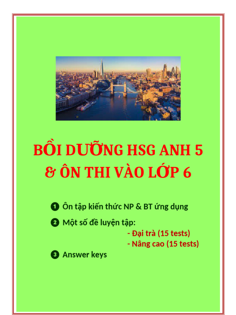 5.2. Sách B I Dư NG HSG Anh 5 & Ôn Thi Vào L P 6 | PDF