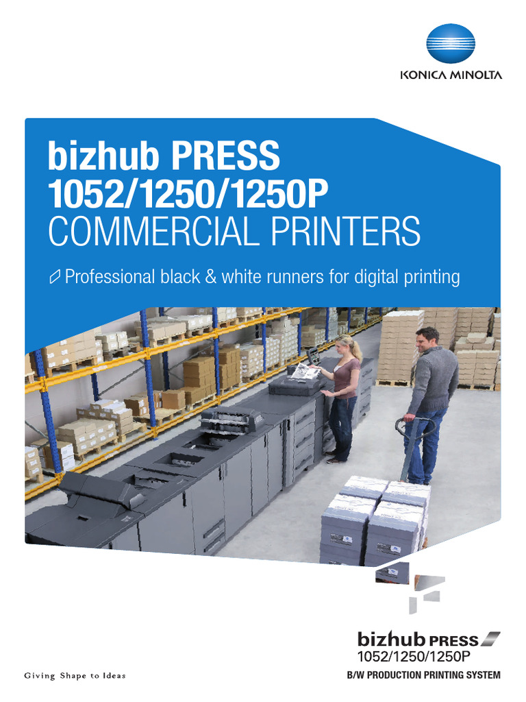 Konica Minolta Bizhub PRESS 1052 Brochure | PDF | Printer (Computing) | Bookbinding