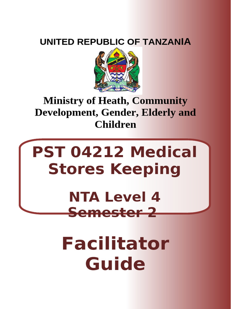 PST 04212 MEDICAL STORES KEEPING | PDF | Pallet | Warehouse