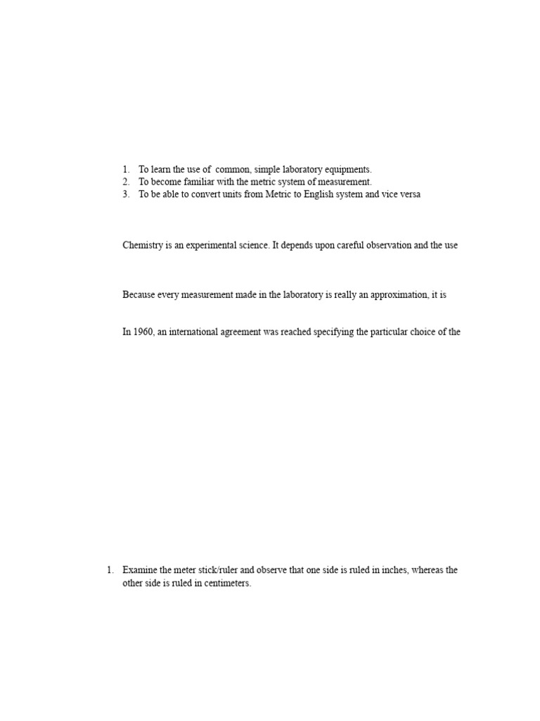 Experiment No 1 Basic Lab Techniques | PDF | Thermometer | Volume