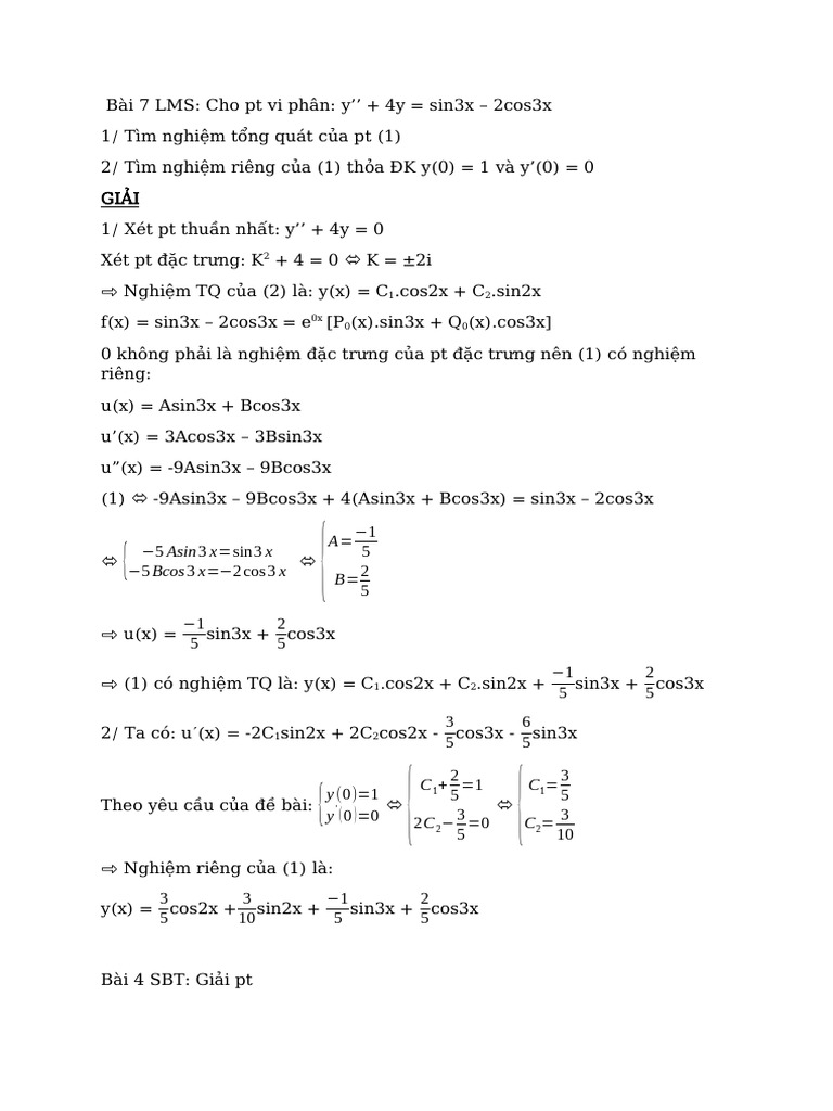 Bài 7 LMS - Bài 4 SBT | PDF