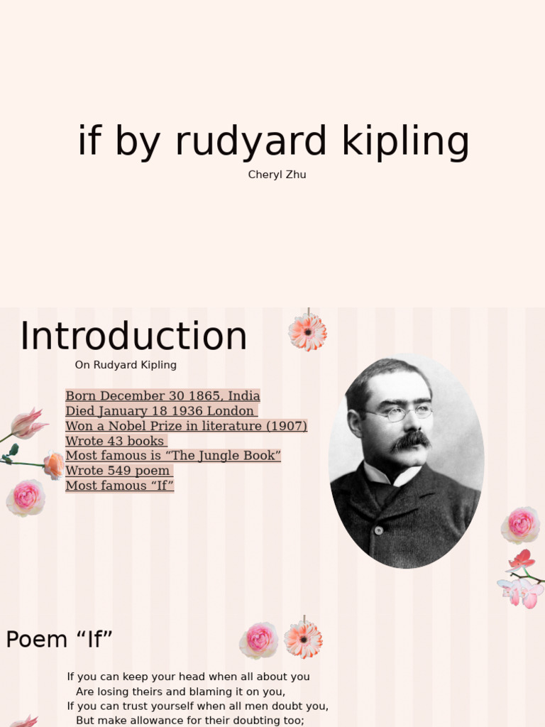 If by Rudyard Kipling | PDF | Poetry