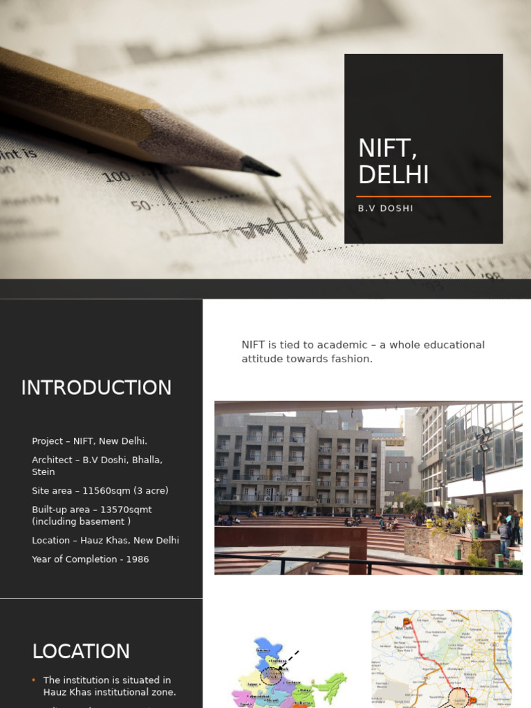 NIFT Delhi: Architectural Overview by B.V. Doshi | PDF | Building ...