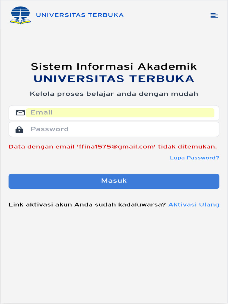 Beranda Login Sistem Informasi Akademik | PDF