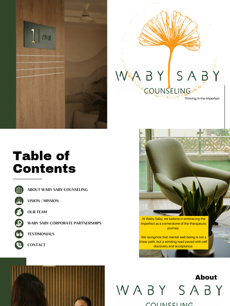 Waby Saby Counseling Overview | PDF | Psychotherapy | Occupational Burnout