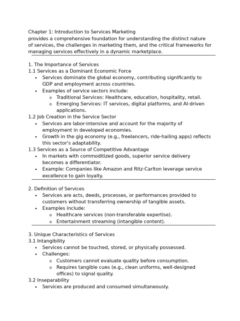 Servicemarketing Expanded Notes | PDF | Pricing | Marketing