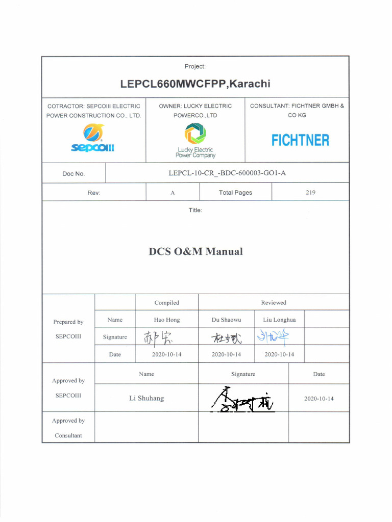 LEPCL-10-CR - BDC-600003-GO1 DCS O&M Manual-A | PDF | Relational Database | Window (Computing)