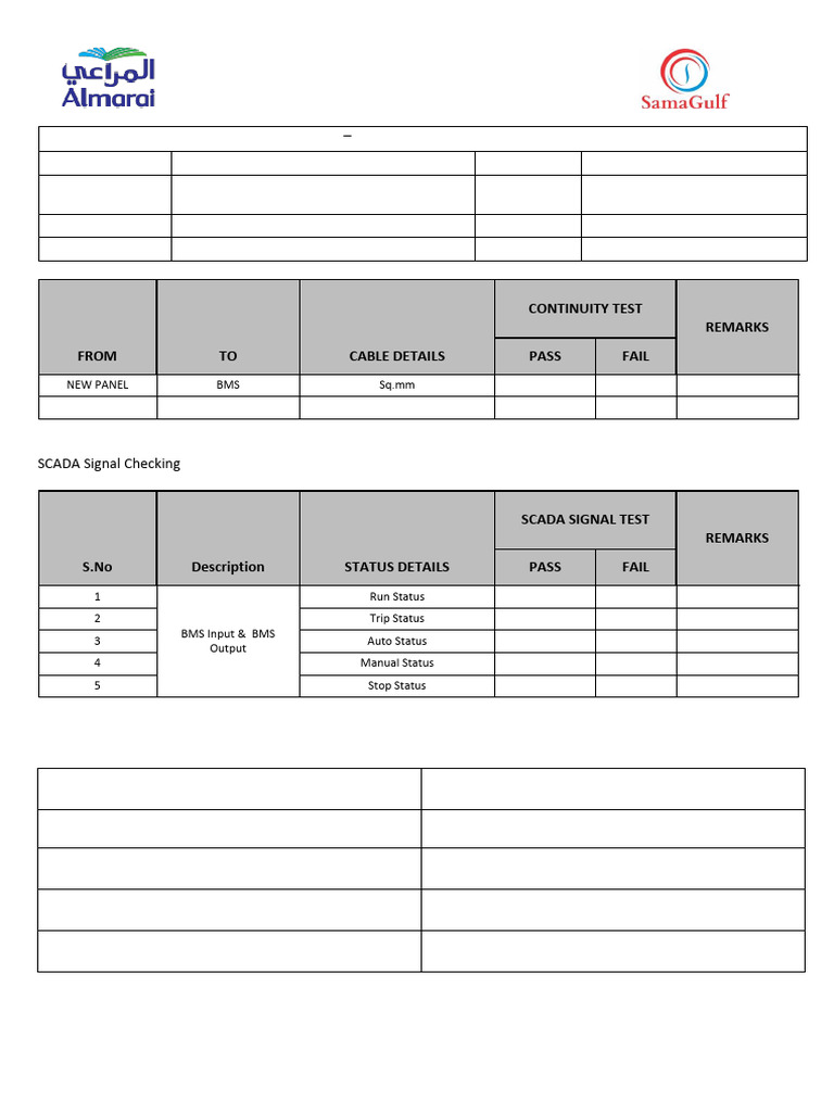 LV Cable Continuity & SCADA INTEGRATION | PDF