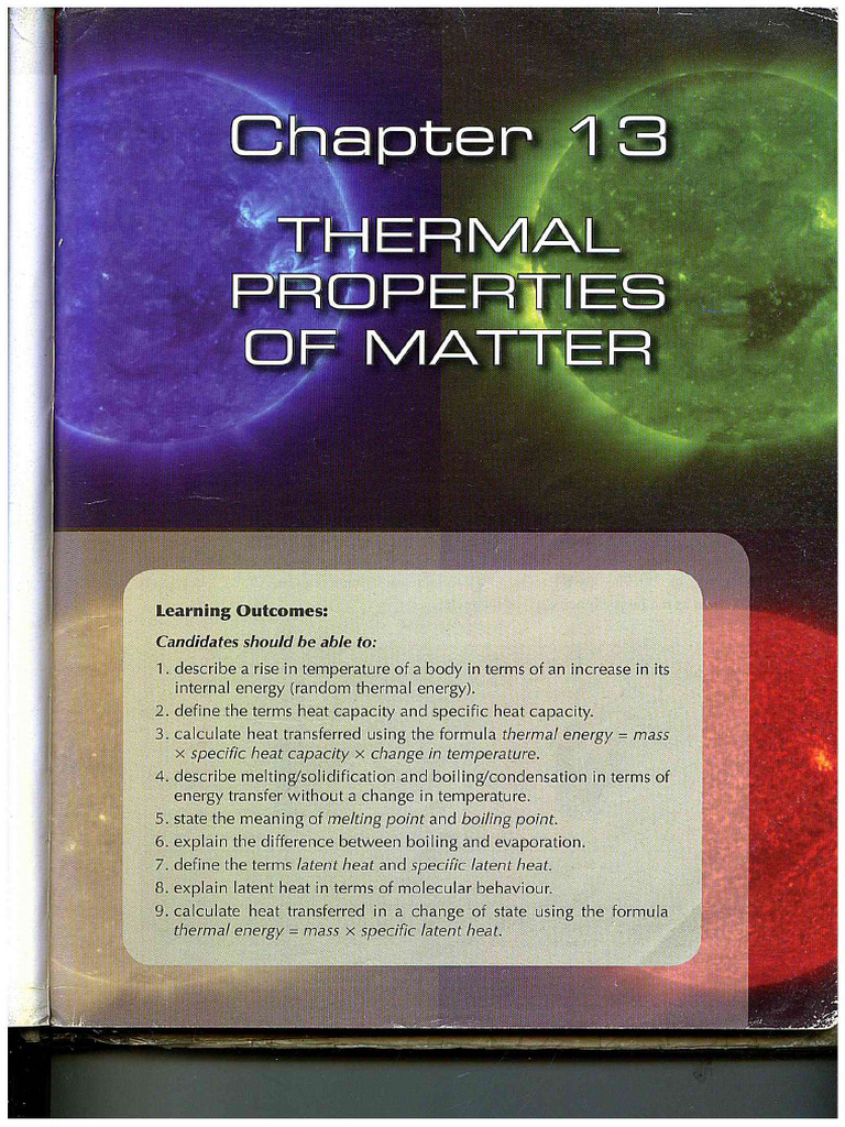 Chapter 13. Thermal Properties of Matter | PDF
