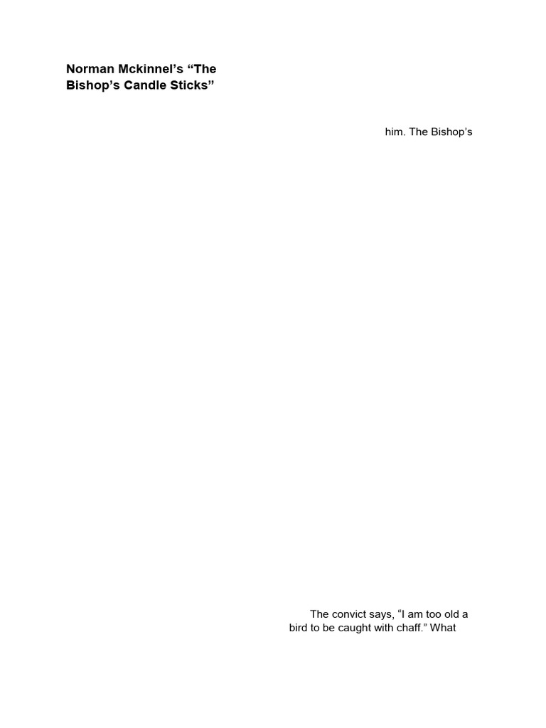 The Bishop's Candlesticks Analysis | PDF