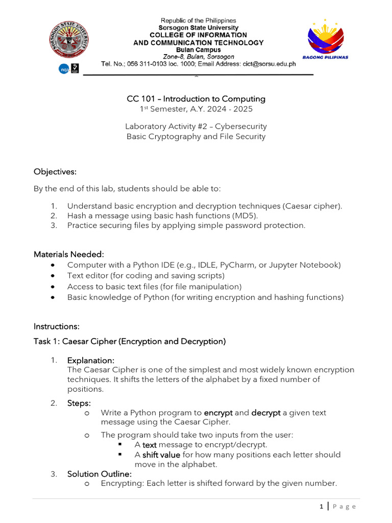 Lab_Activity_2_Cybersecurity_Offline | PDF | Encryption | Password