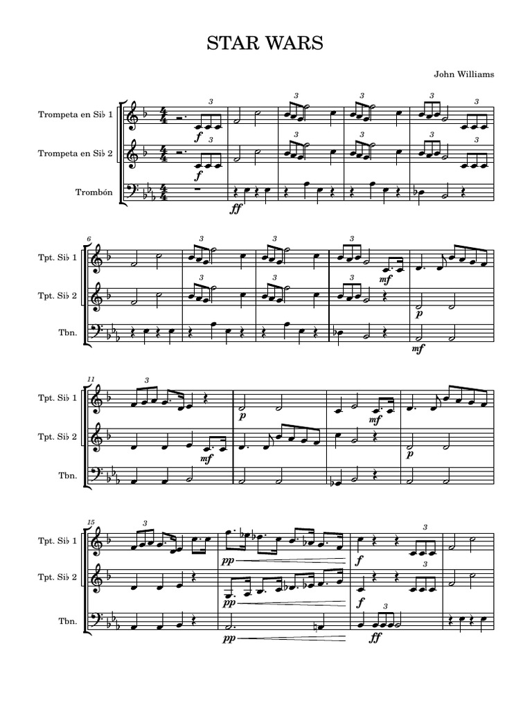 STAR WARS-Partitura y Partes | PDF
