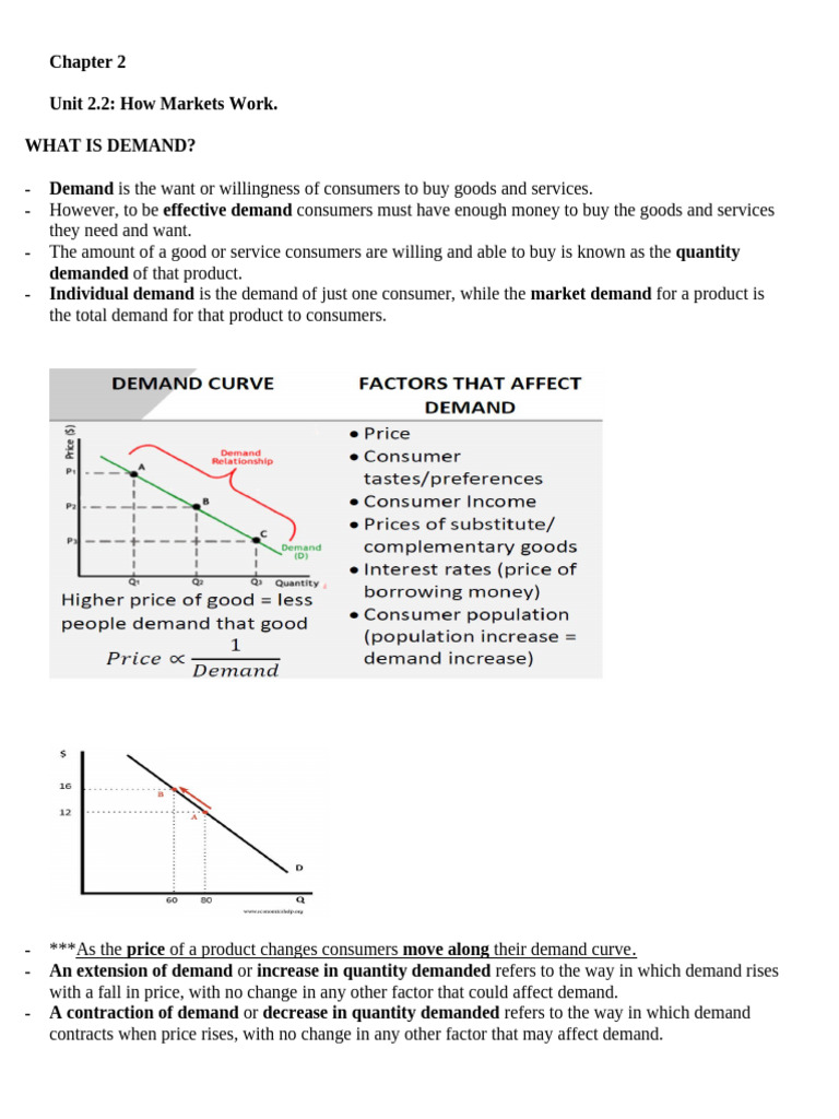 Studying Notes IGCSE 2 2 | PDF | Demand | Supply (Economics)