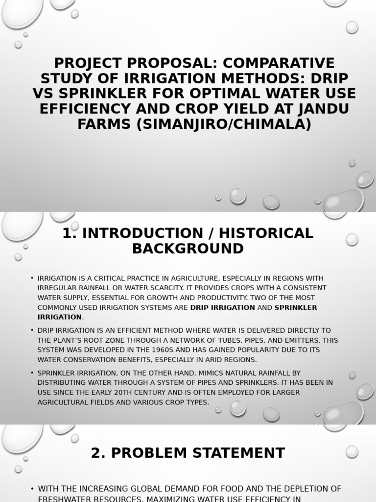 Project Proposal | PDF | Irrigation | Water Conservation