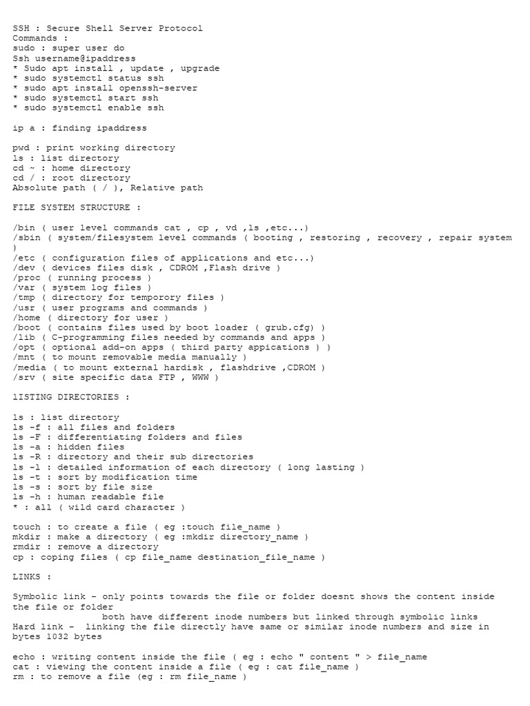 Linux Commands and Sever Management | PDF | Filename | Computer File