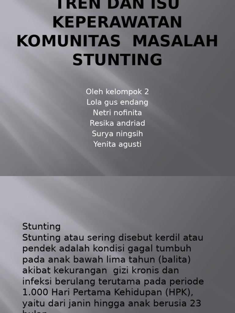 Tren dan isu stunting(1) | PDF