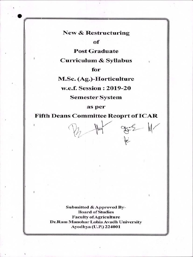 M SC Horticulture | PDF