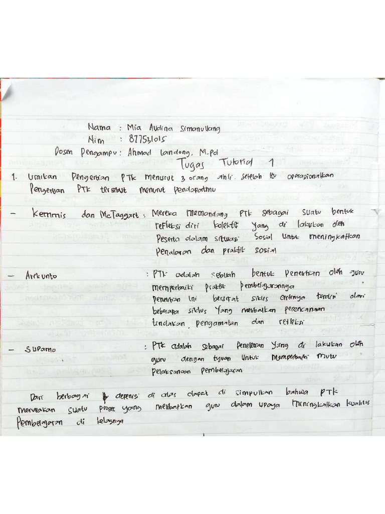 Perbaikan TT 1 PTK | PDF