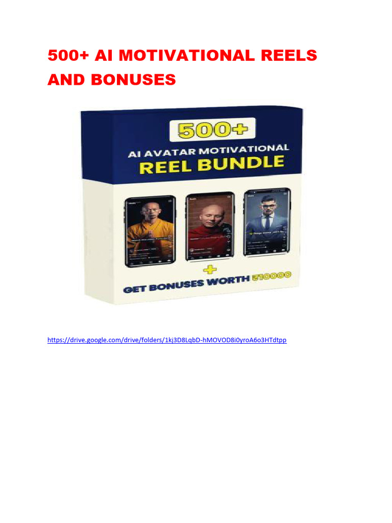 500 Plus AI Motivational Reel Collections and Surprise Bonuses | PDF