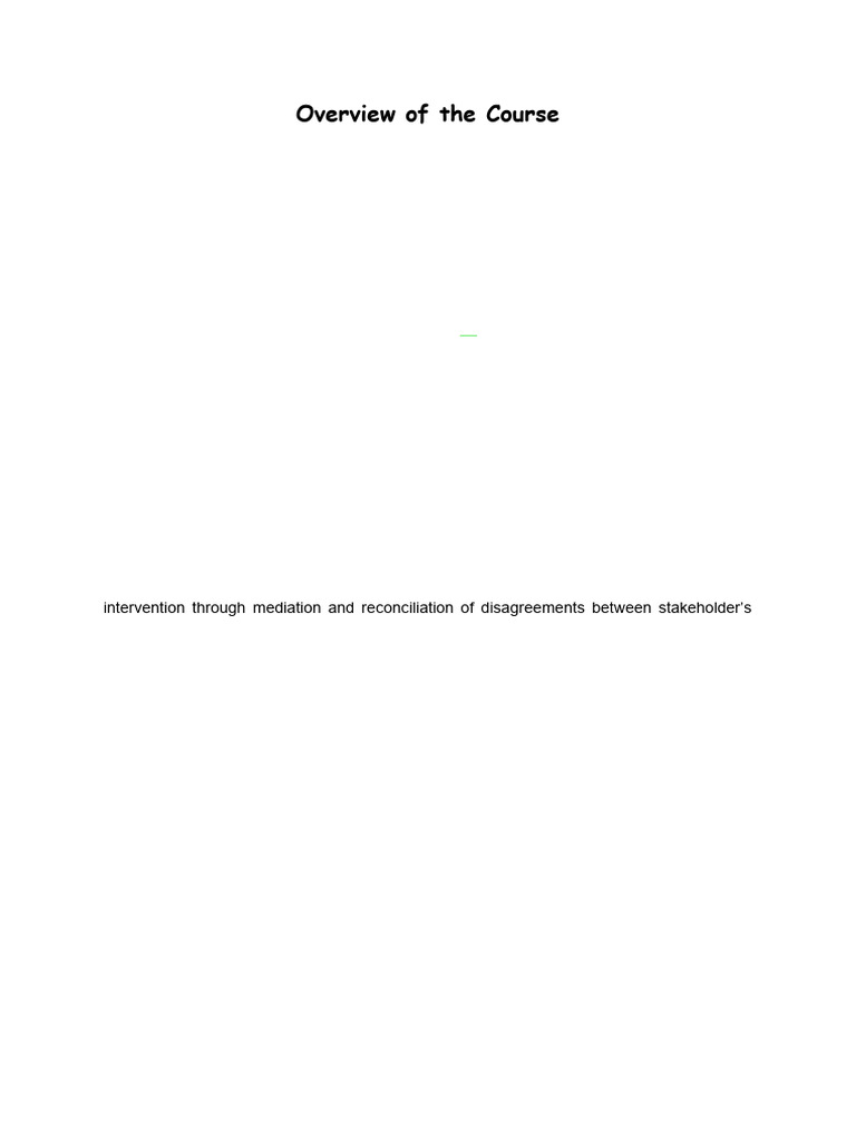 Module On Dispute Resolution and Crisis or Incident Management 1 | PDF ...