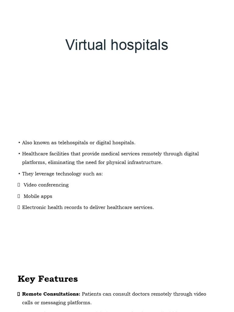 Virtual hospitals | PDF