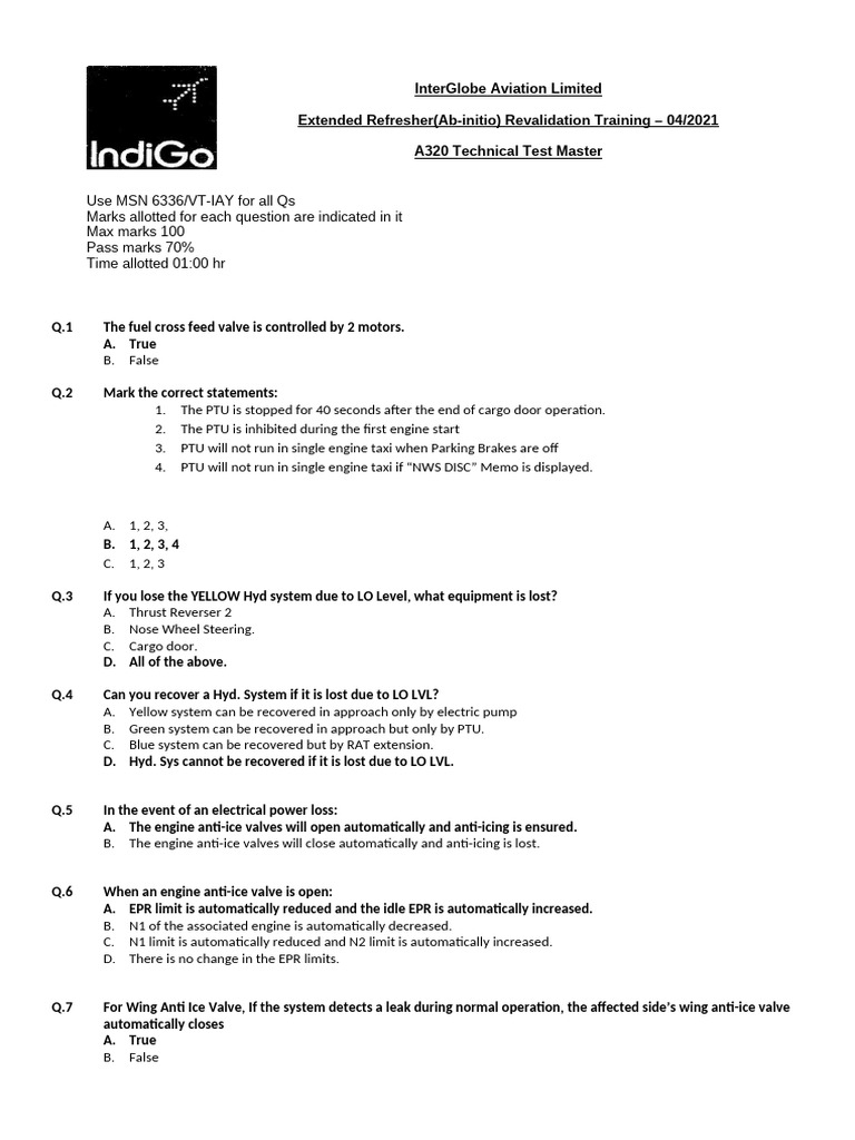 Extended Refresher (Gap in Flying) CPL-LOI Pilots Course No 4 | PDF ...