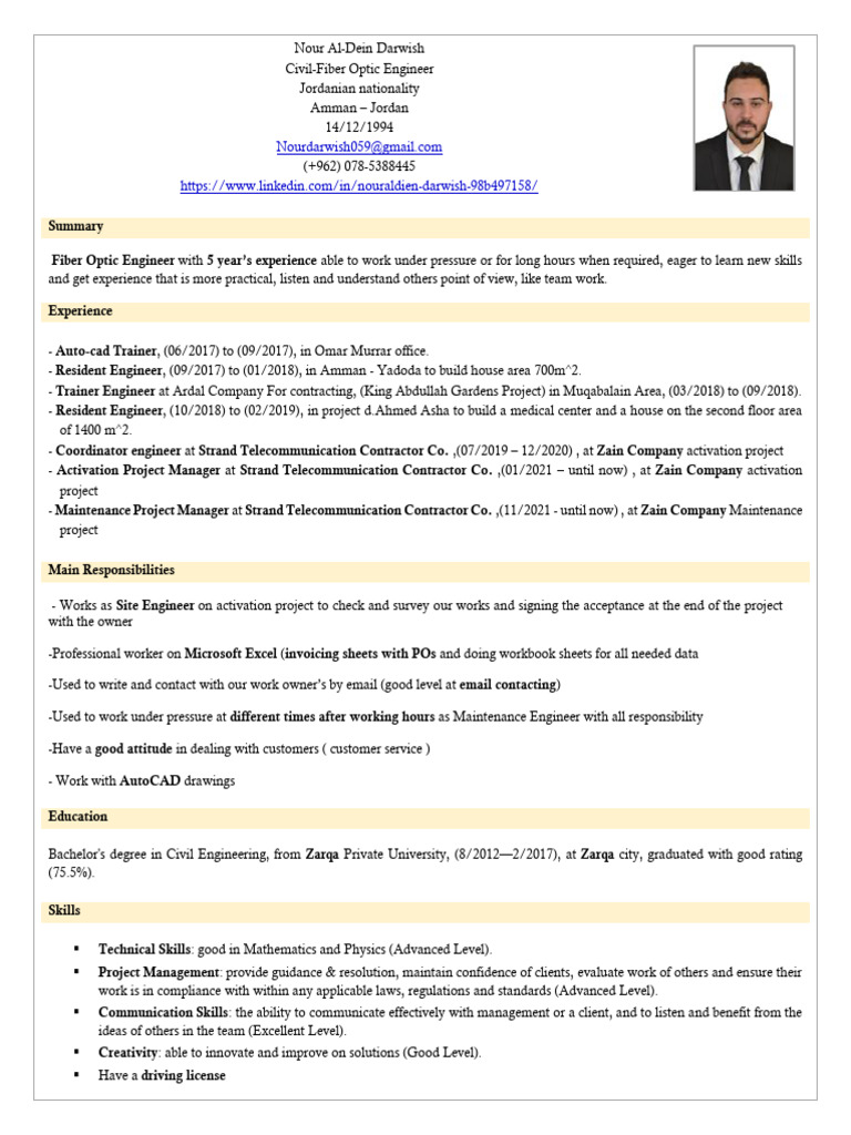 Nour Resume 1 | PDF