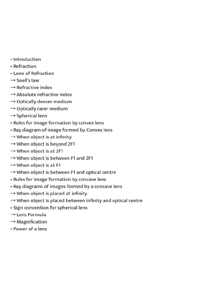 Class 10 Refraction | PDF