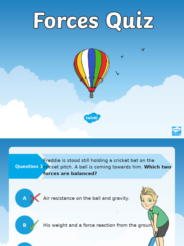 Physics Forces and Gravity Quiz | PDF