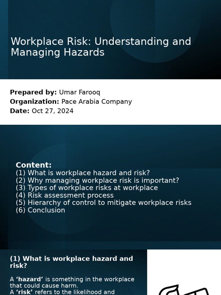 Workplace Risk Understanding and Managing Hazards | PDF | Occupational ...