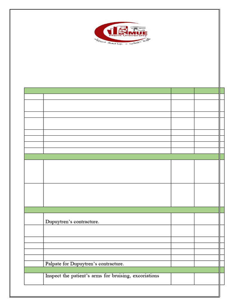 OSCE Abdominal Exam Checklist | PDF | Medical Specialties | Medicine
