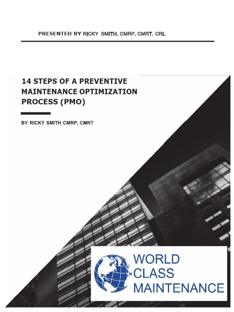 Preventive Maintenance Optimization Steps | PDF
