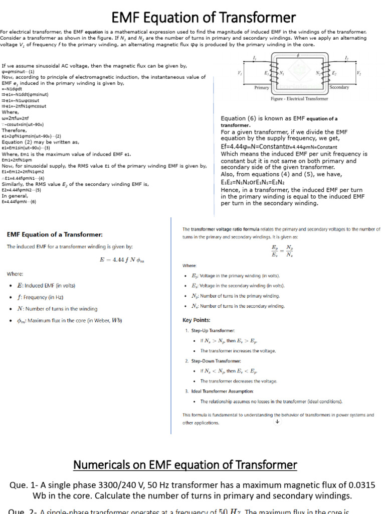 Numericals & DC Machine | PDF | Transformer | Electric Motor