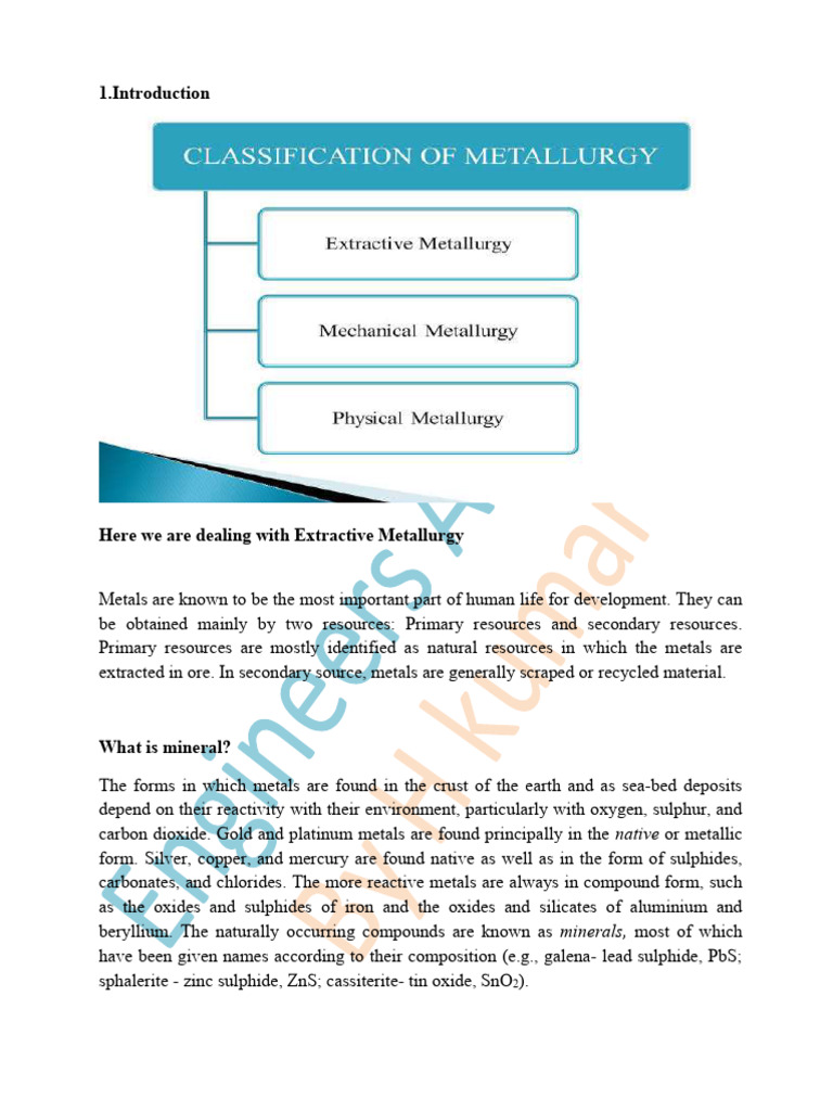 Extractive Metallurgy Notes | PDF | Mill (Grinding) | Smelting