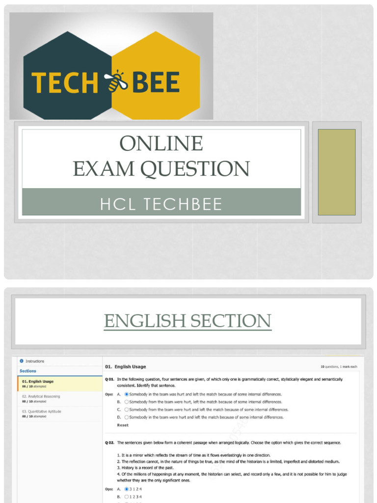 HCL Techbee Exam PDF | PDF