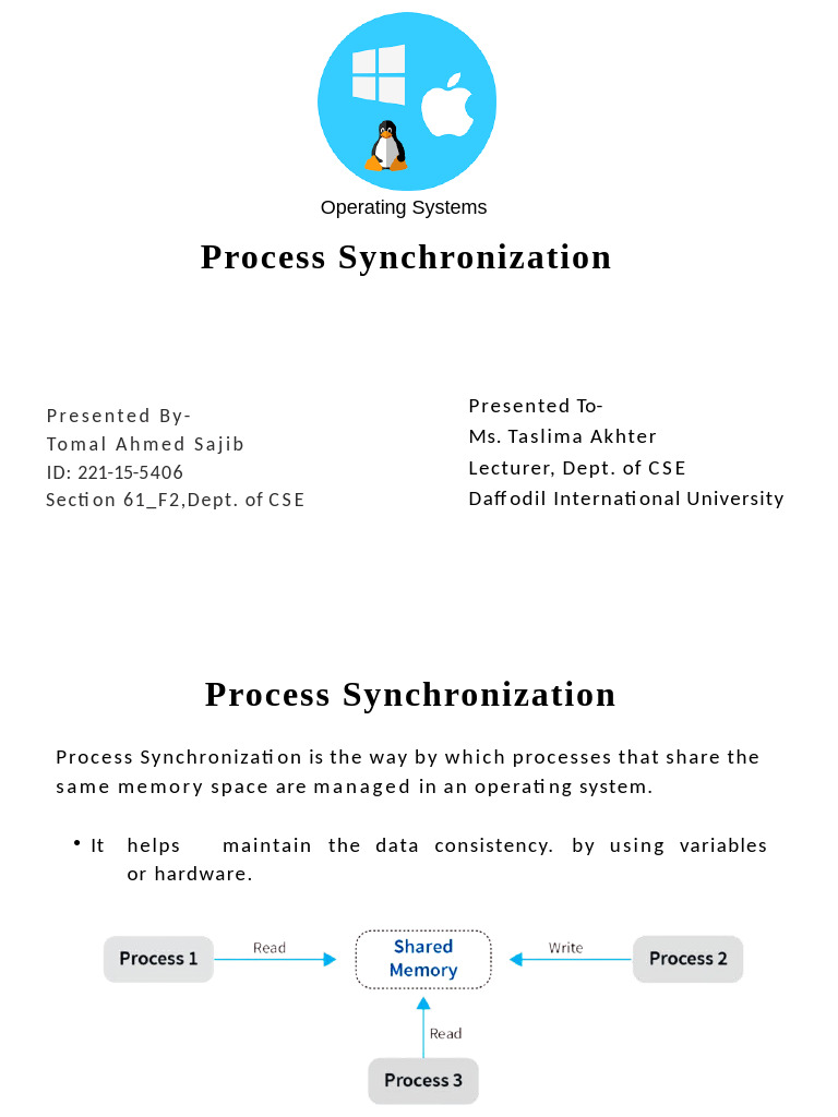 Process Synchronization Operating System | PDF